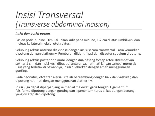 Insisi abdomen pada anak | PPTX