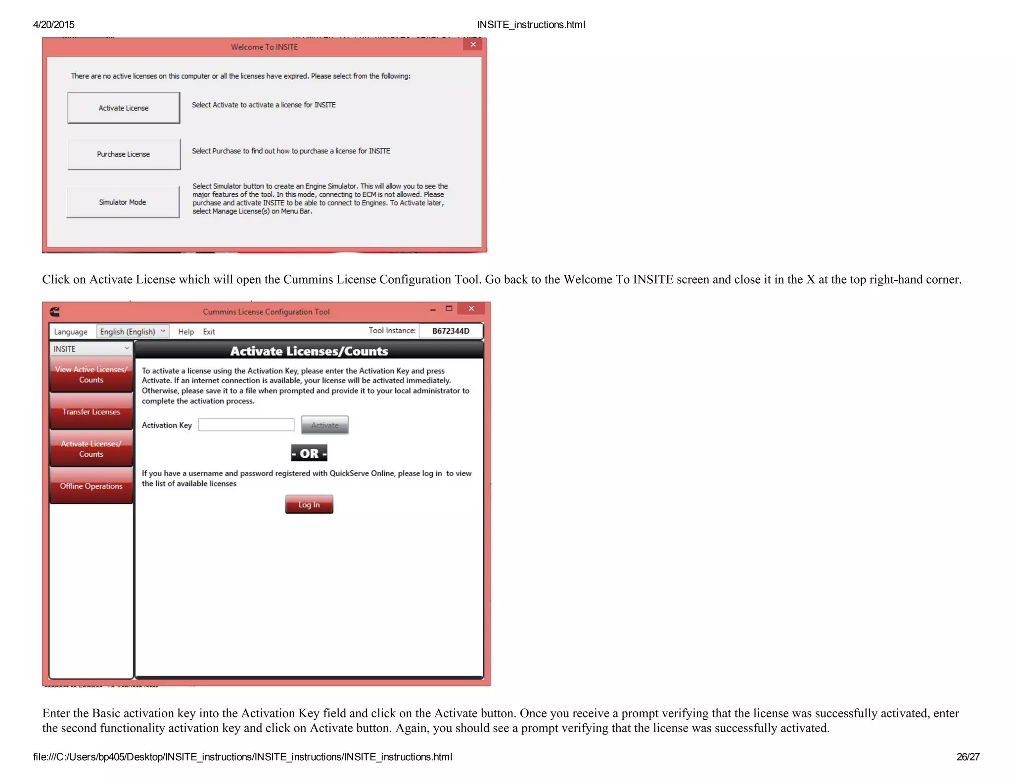 cummins Insite instructions | PDF