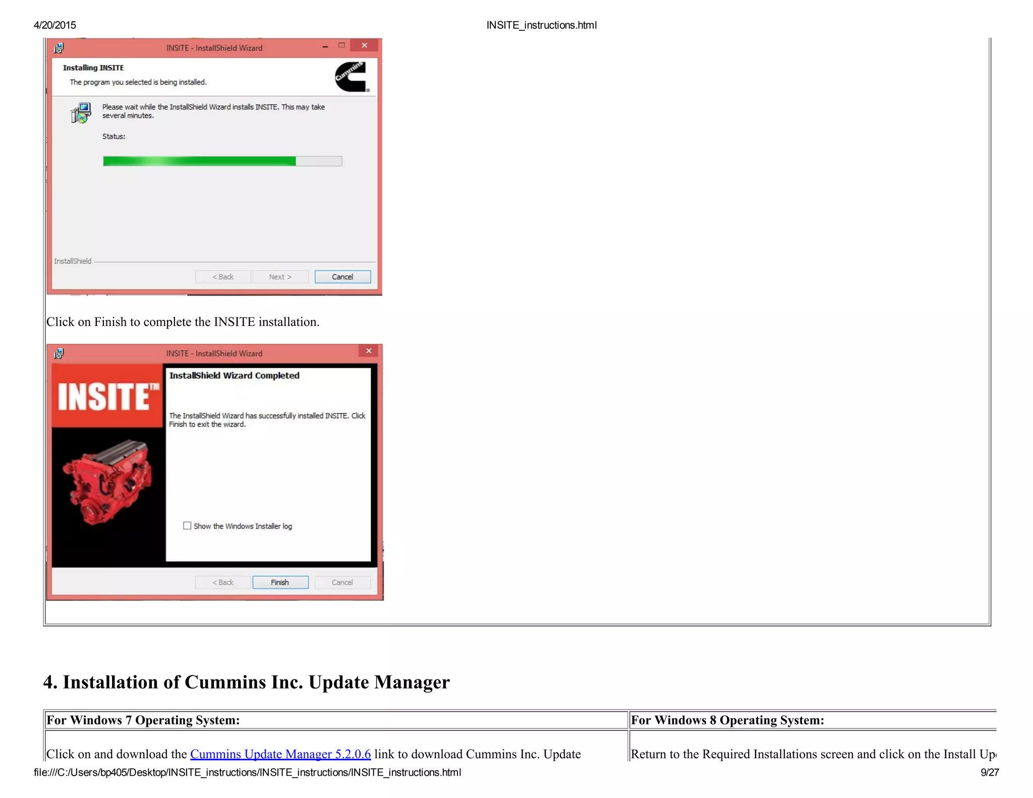 cummins Insite instructions | PDF