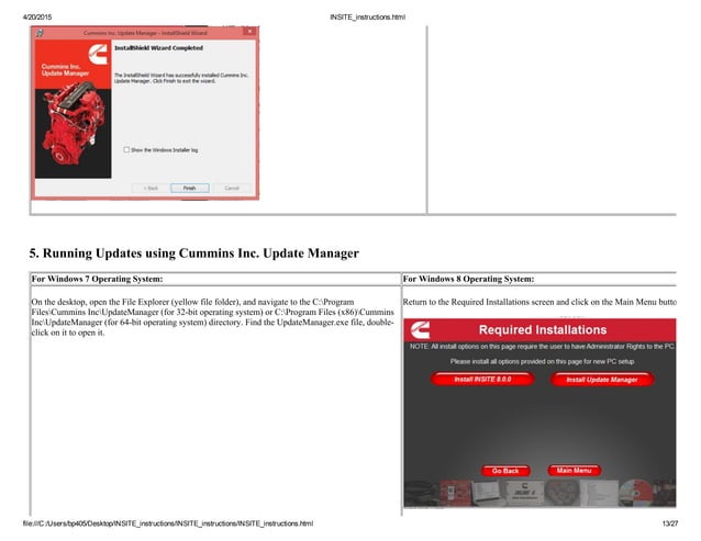 cummins Insite instructions | PDF | Desktop Publishing | Computer ...