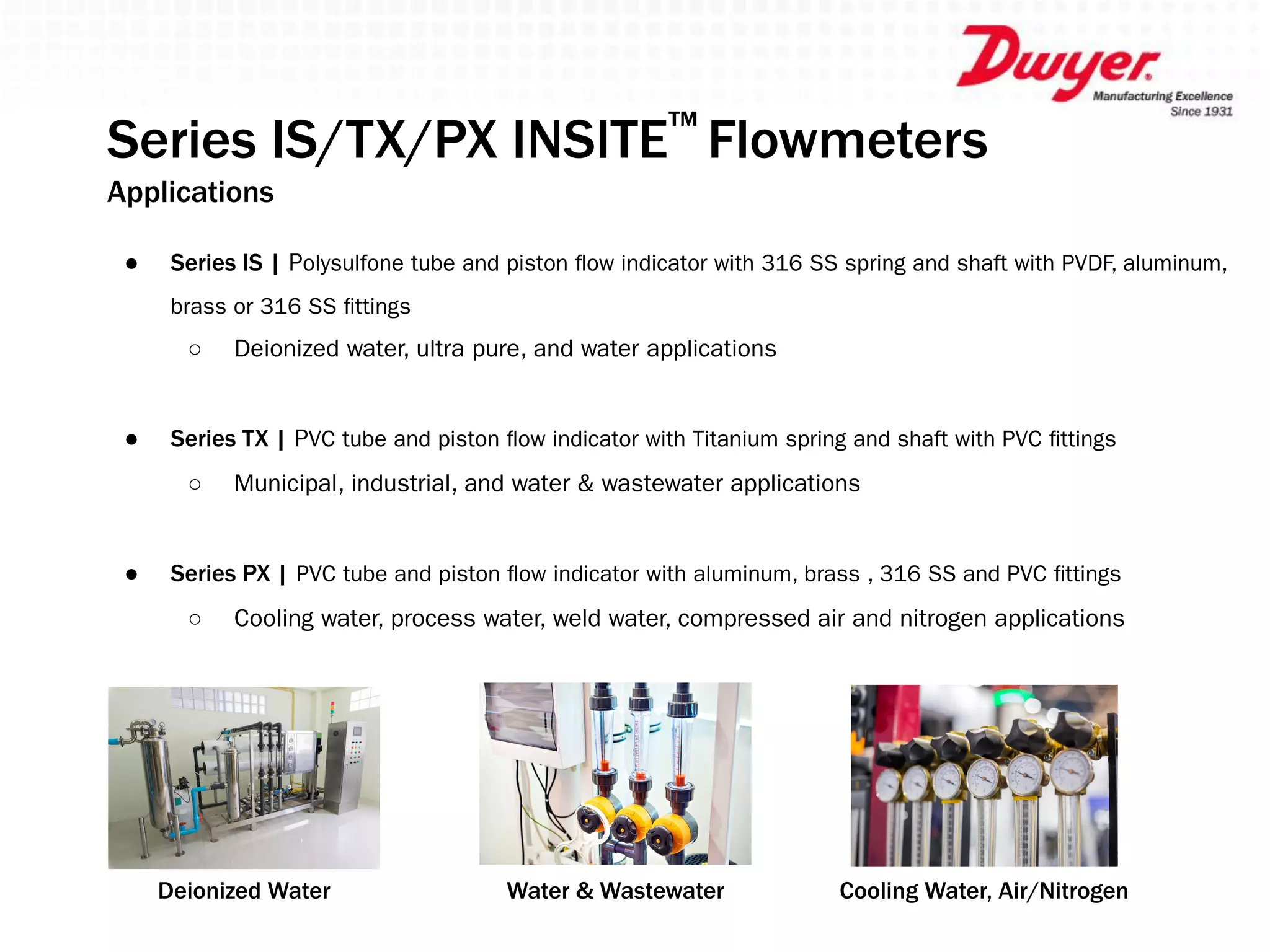 Series IS/PX/TX Insite™ Air/Liquid In-Line Flowmeter | PDF