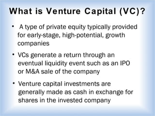 Venture Capital 101 | PPT