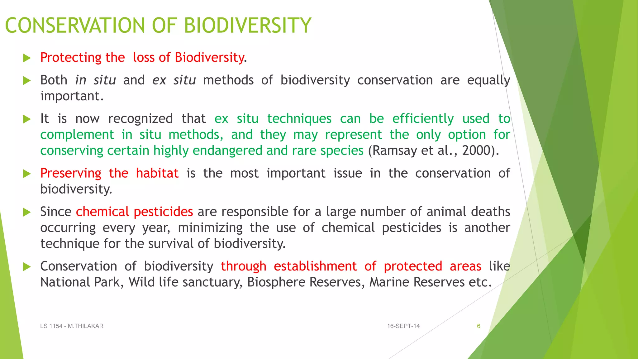 In situ and ex situ conservation | PPSX