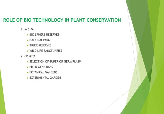 in situ and ex situ conservation.pptx | Environment | Science