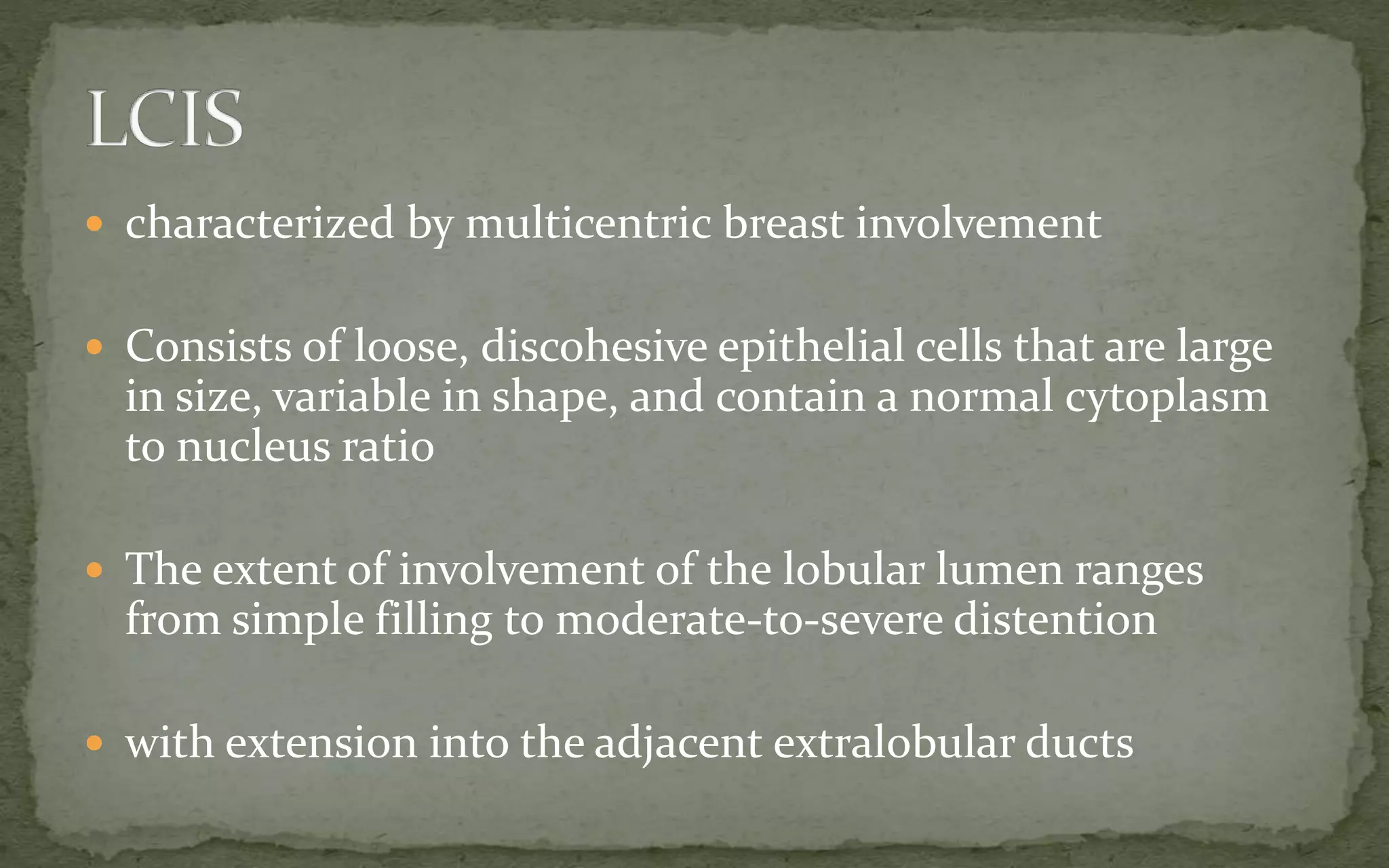BREAST CARCINOMA INSITU | PPT