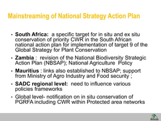 In situ conservation of crop wild relatives in the SADC region | PPT