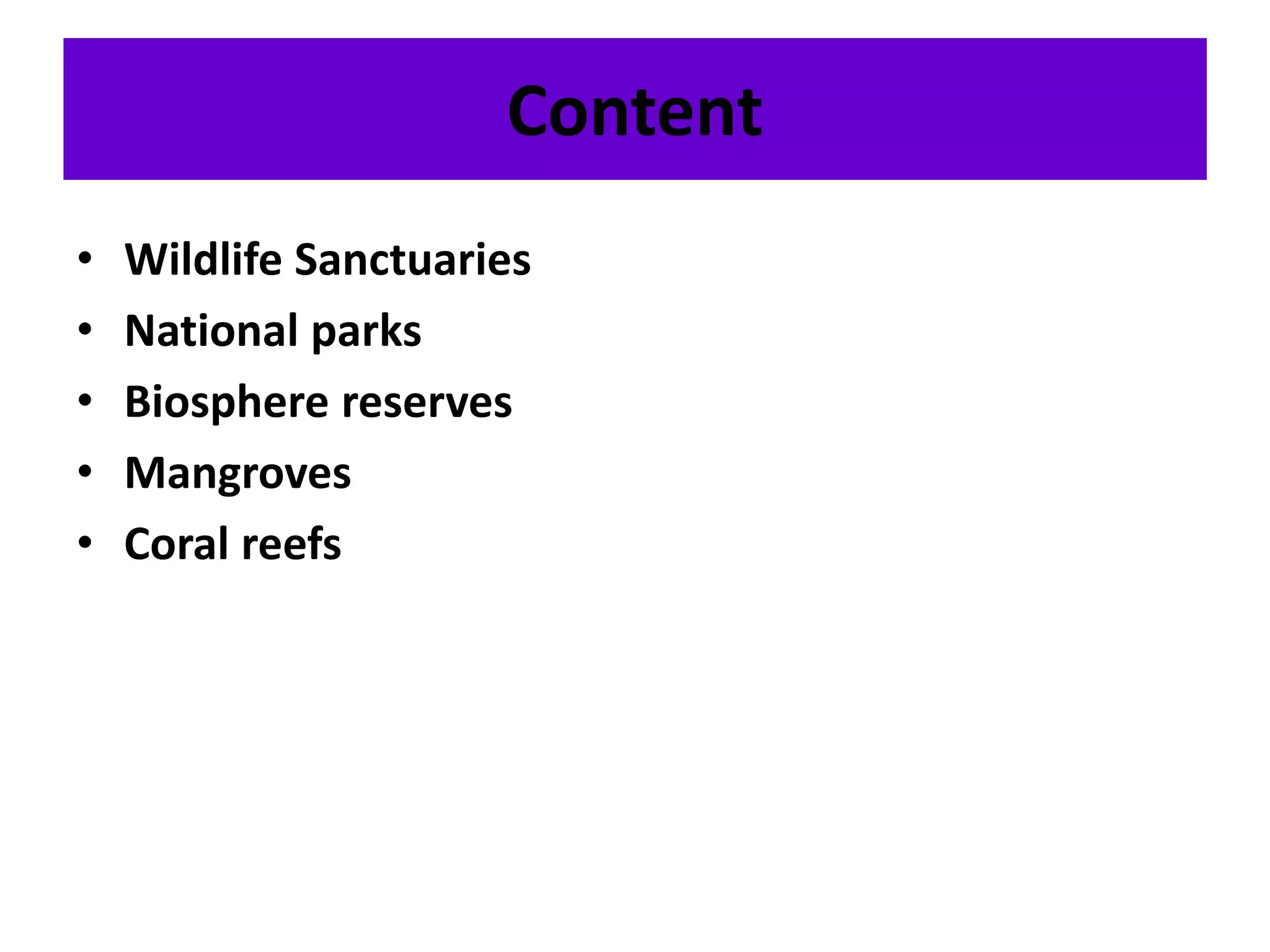 In situ conservation protected areas | PPTX
