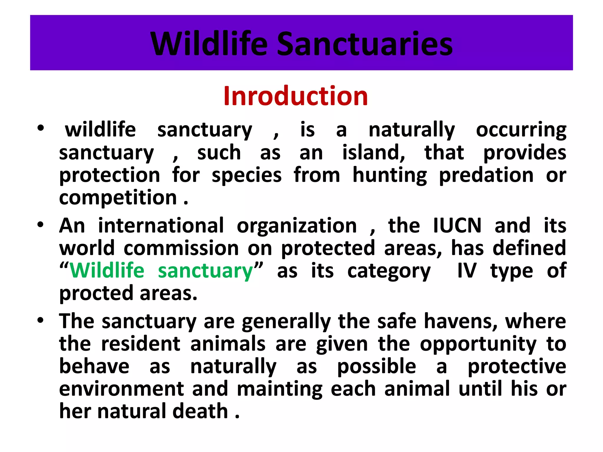 In situ conservation protected areas | PPTX