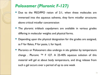 Insitu gel drug delivery system | PPT
