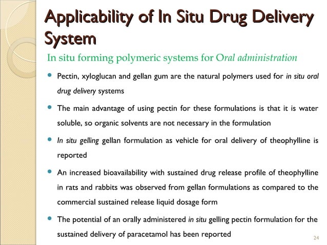 Insitu gel drug delivery system | PPT