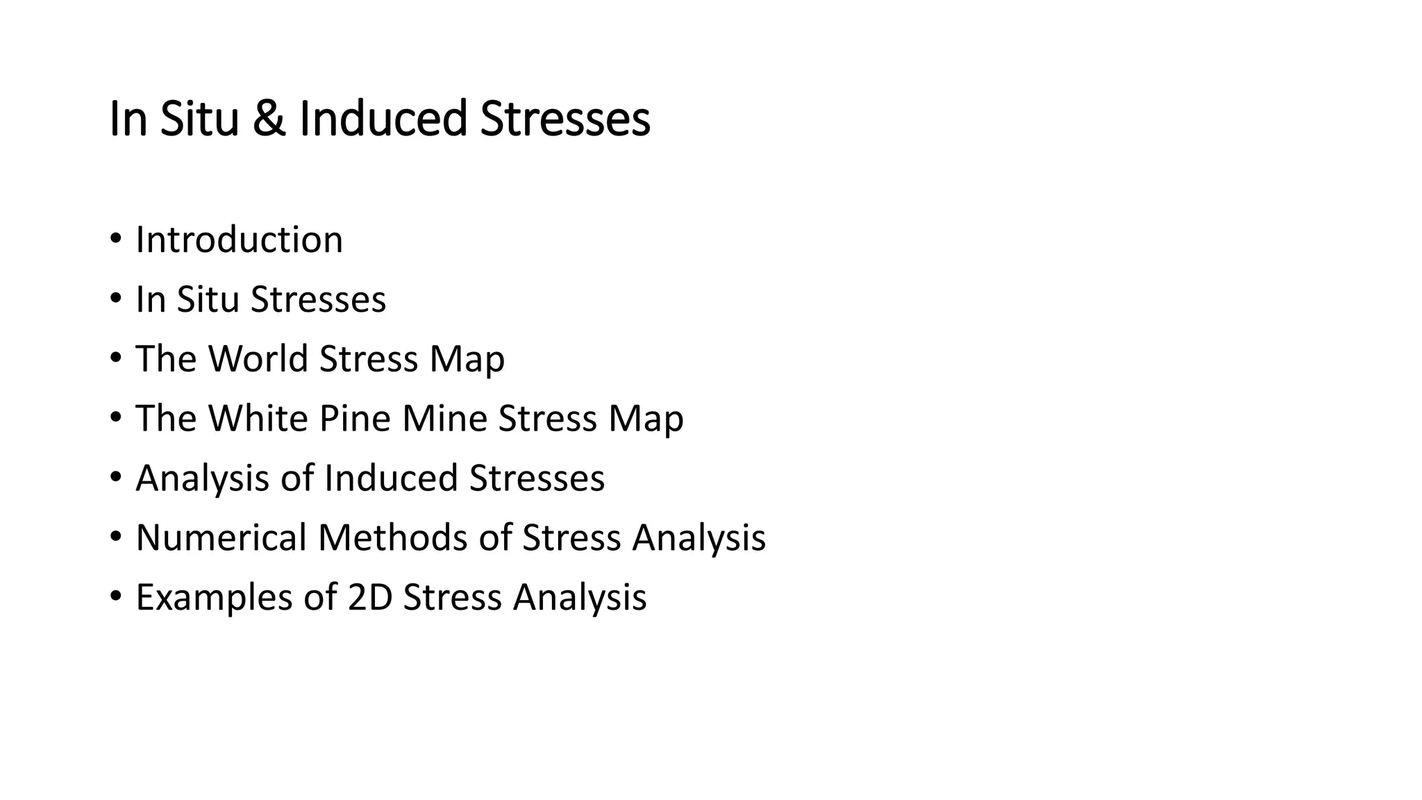 In situ & induced stresses | PDF