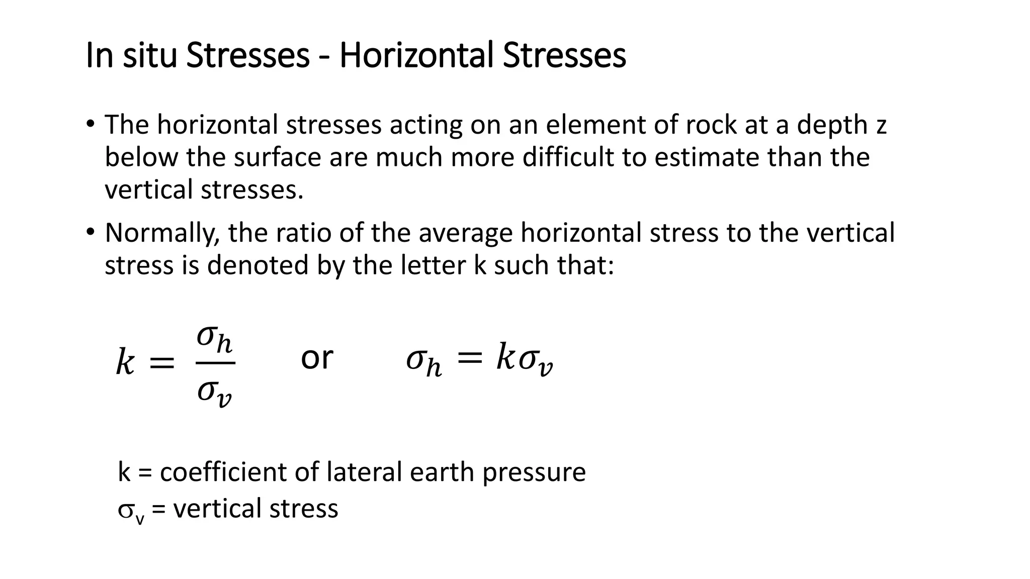In situ & induced stresses | PDF