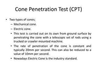 INSITU TESTING Foundation Engineering Lecture Notes | PDF