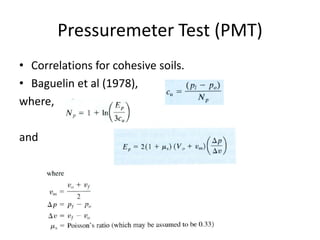 INSITU TESTING Foundation Engineering Lecture Notes | PDF