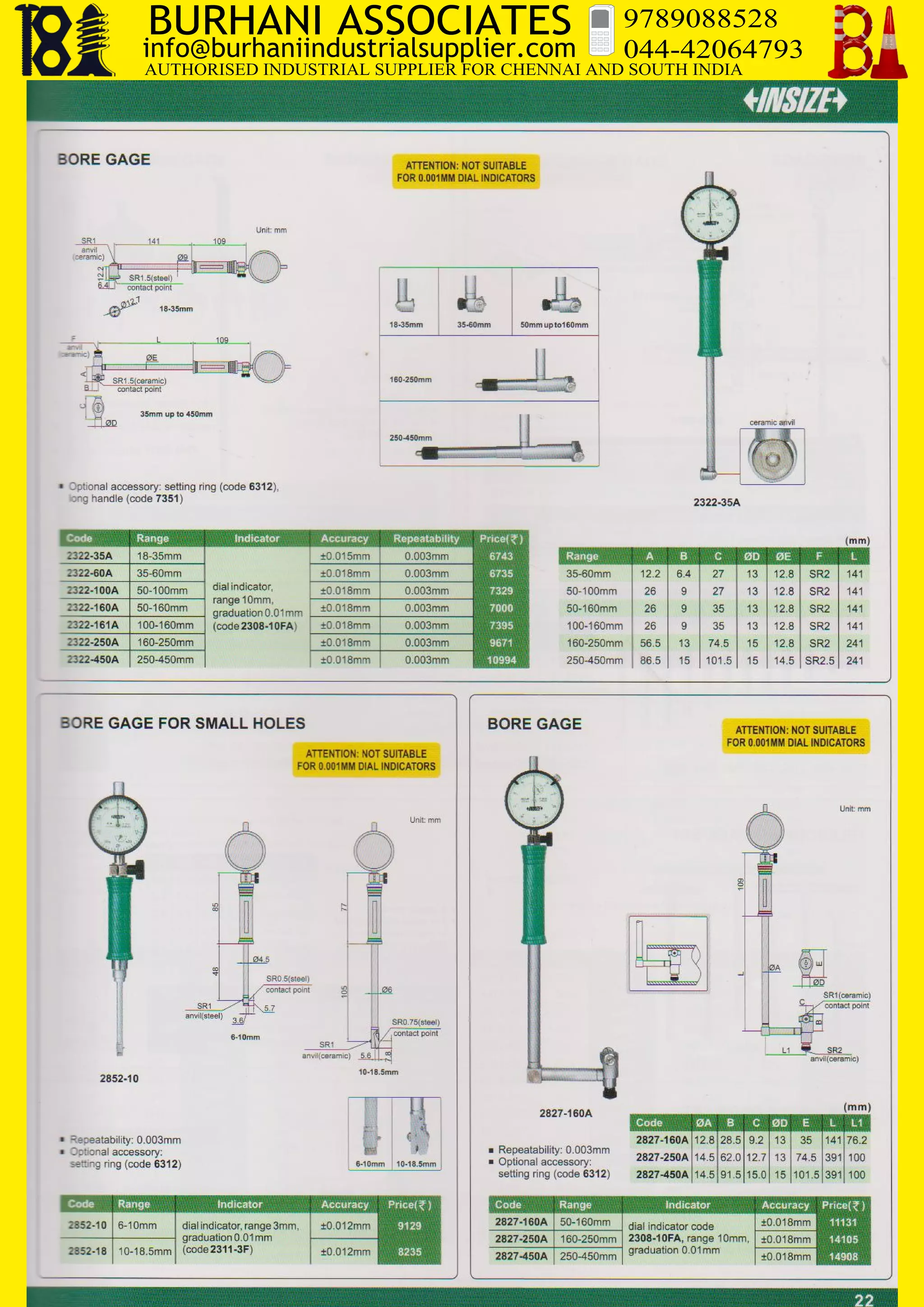 Insize-measuring-instruments-chennai-catalogue-and-price-list | PDF