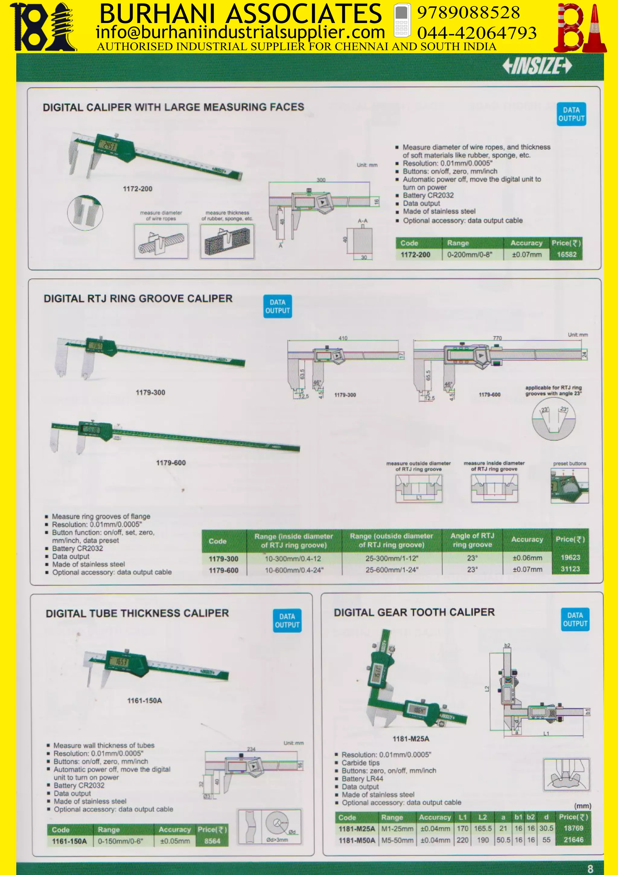 Insize-measuring-instruments-chennai-catalogue-and-price-list | PDF