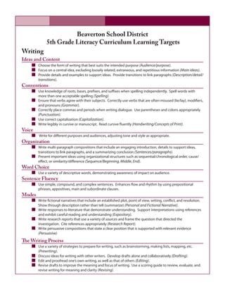 Ins learning target_literacy_grade_5 | PDF