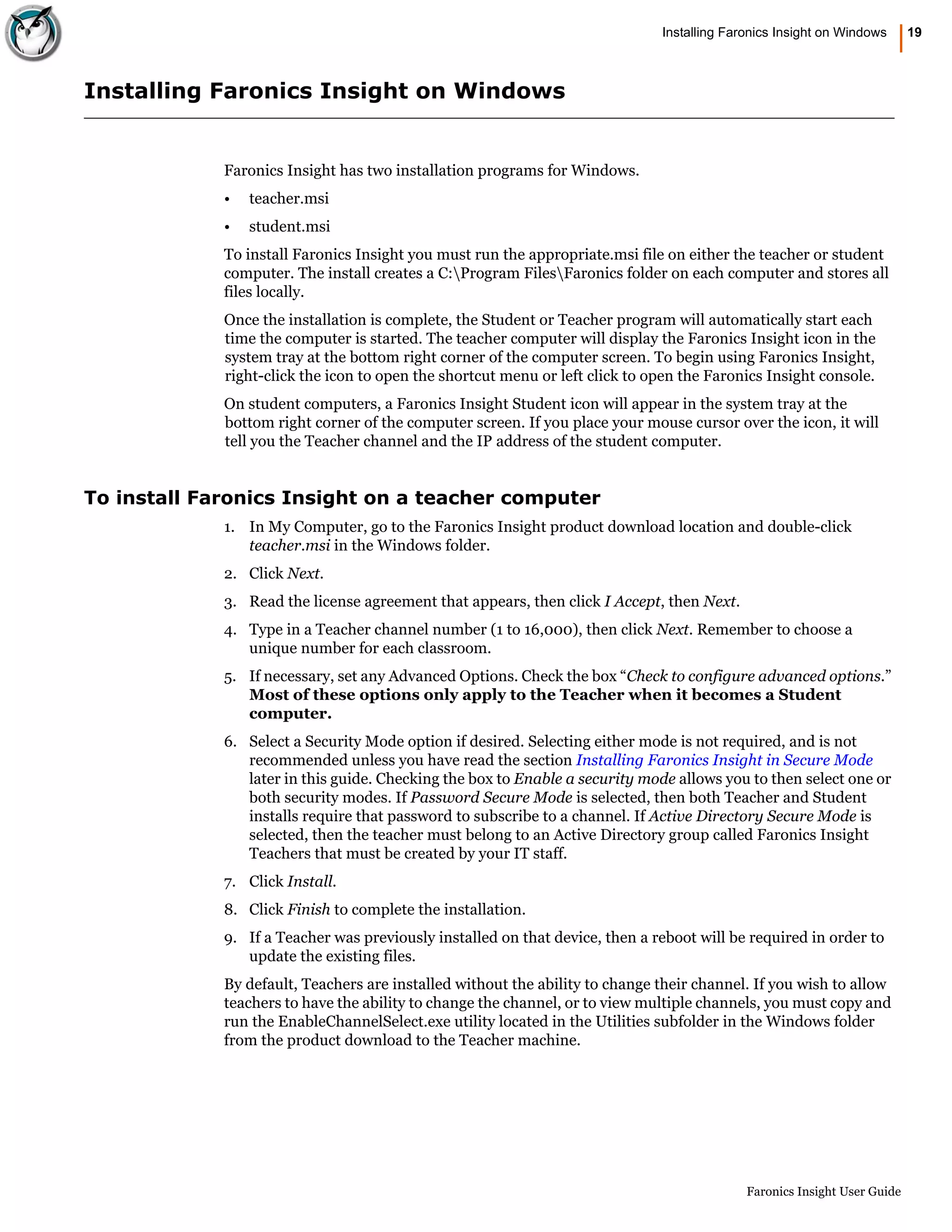 Faronics Insight User guide | PDF