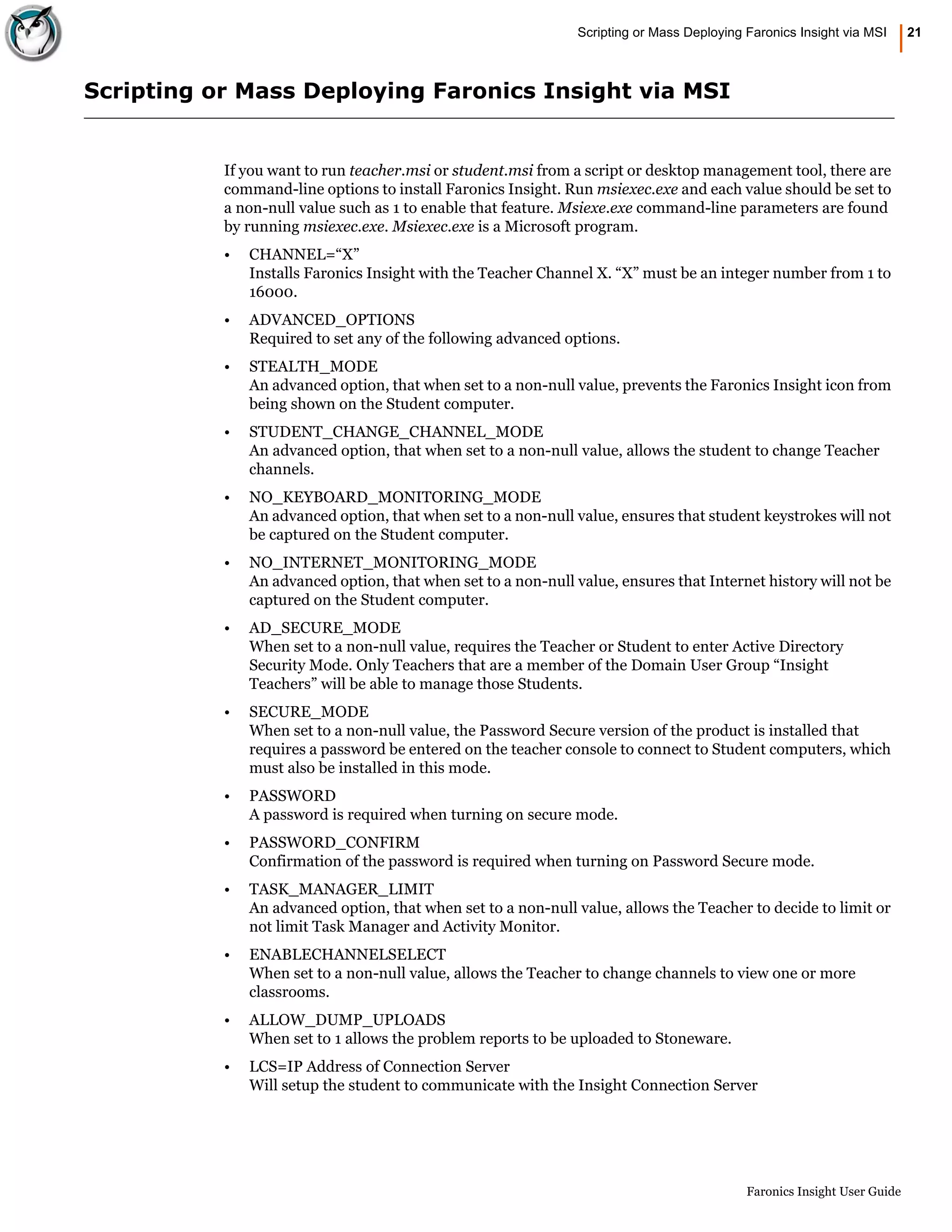 Faronics Insight User guide | PDF