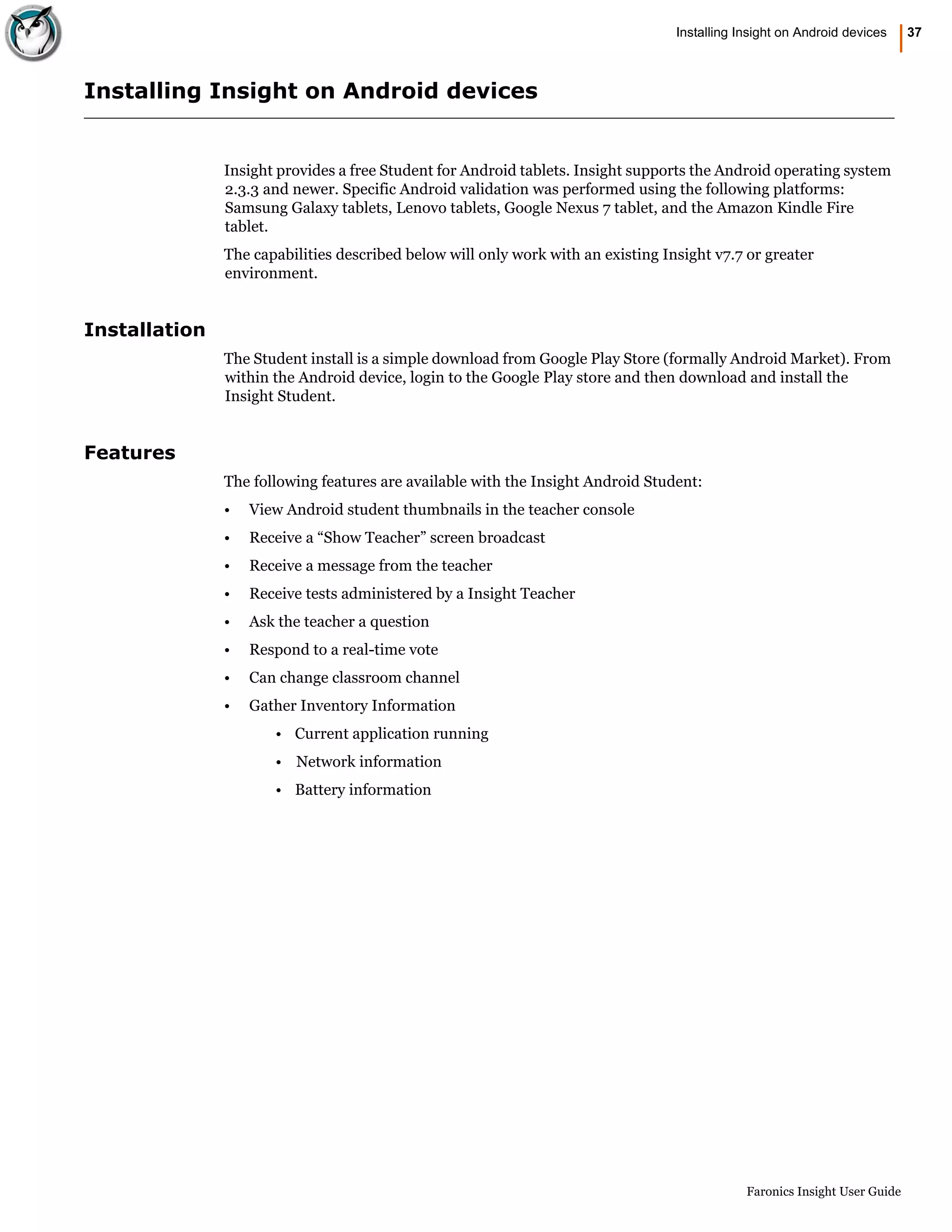 Faronics Insight User guide | PDF