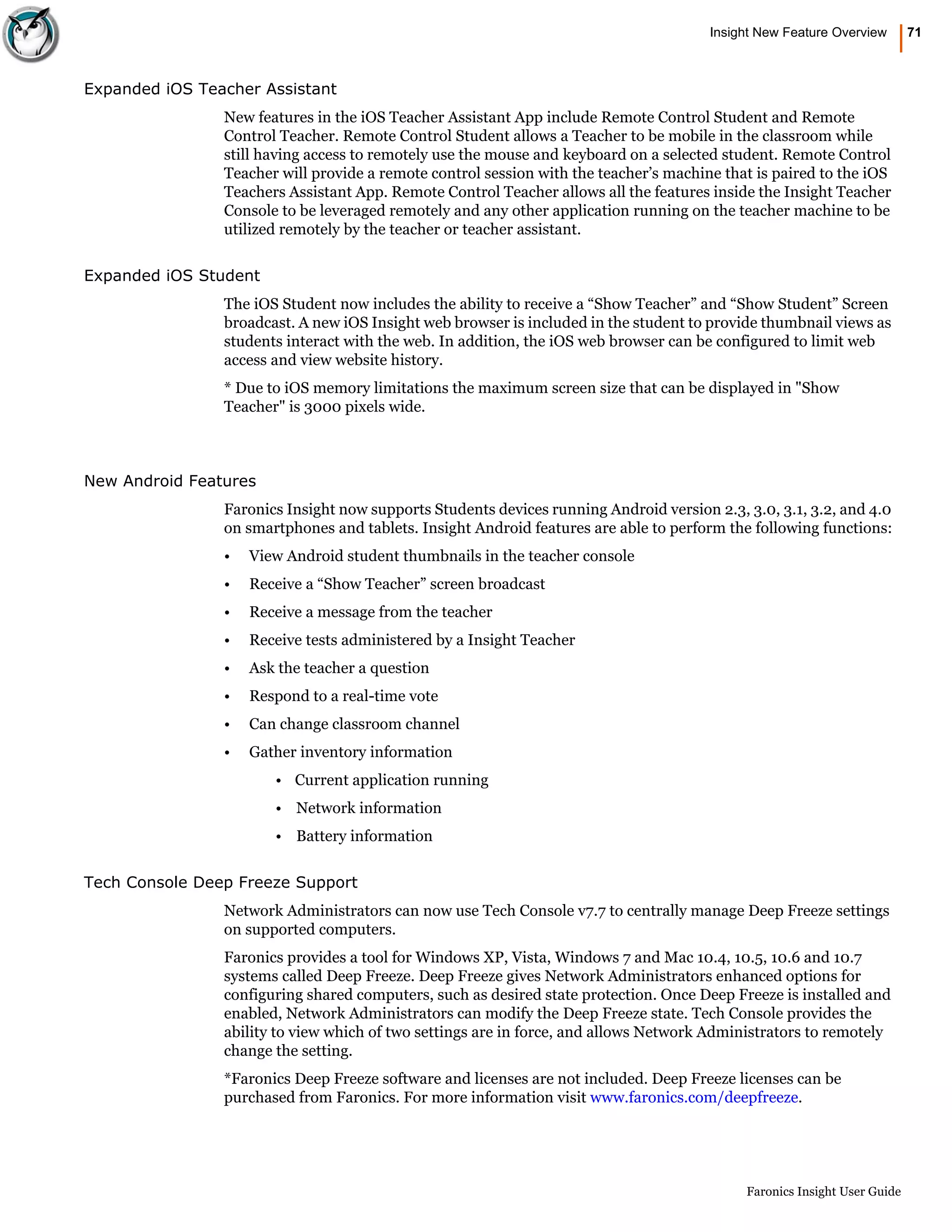 Faronics Insight User guide | PDF