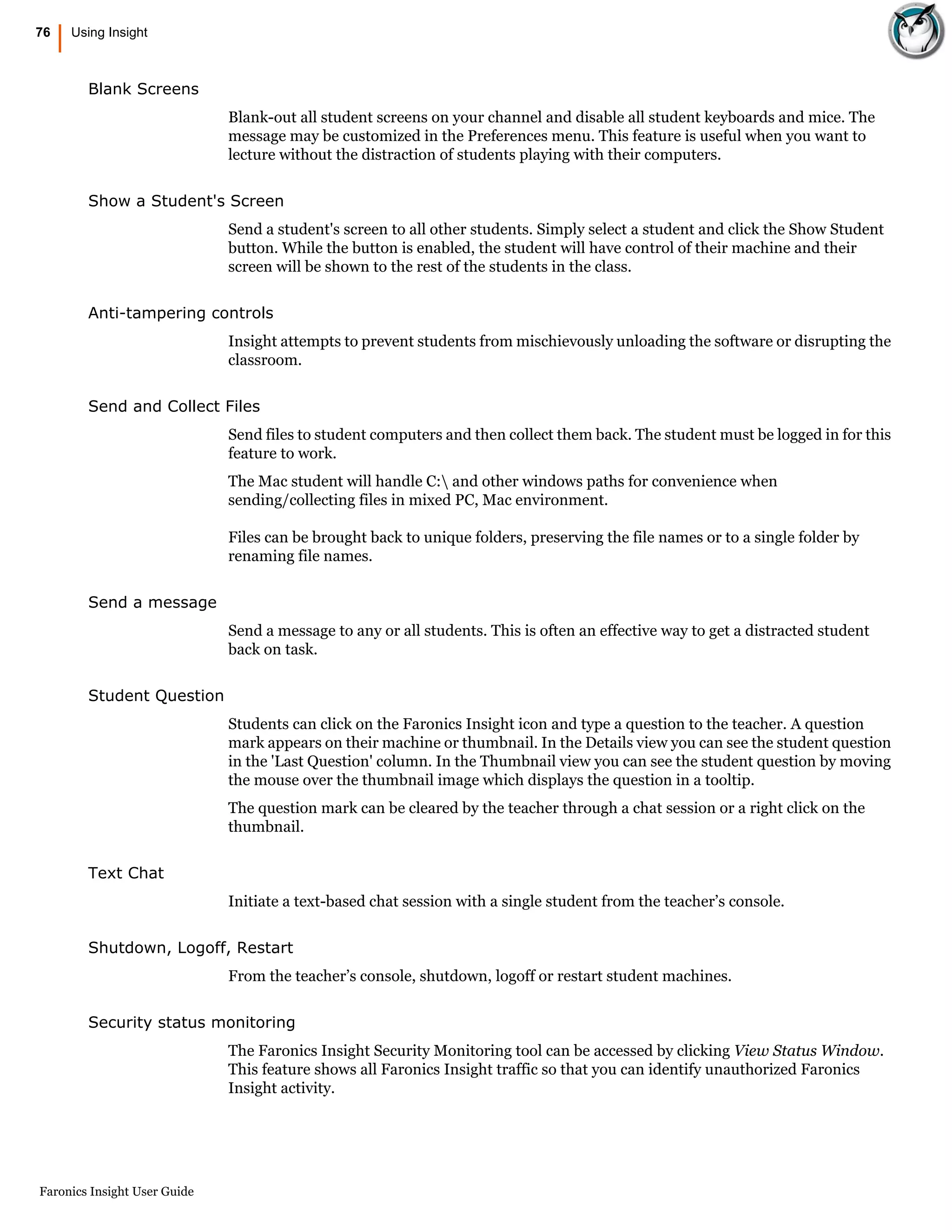 Faronics Insight User guide | PDF