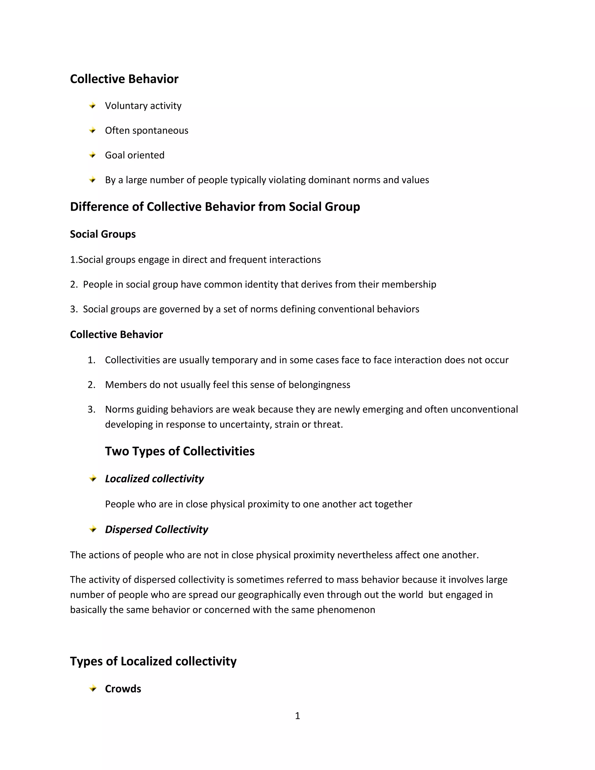 Insocio lecture 8 collective behavior | DOCX