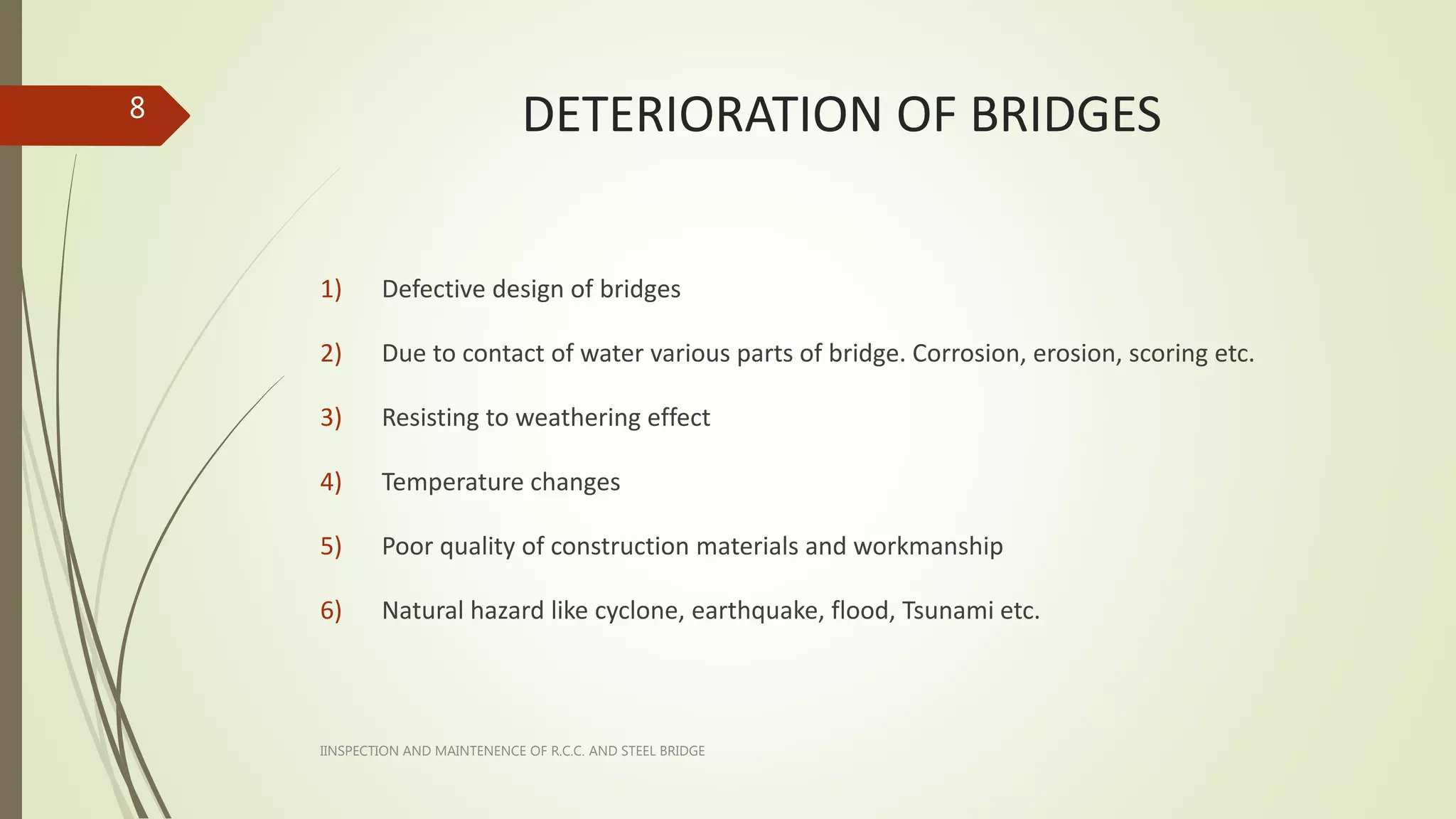 Inspection and maintenance of bridge | PPTX
