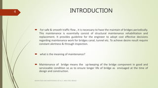 Inspection and maintenance of bridge | PPTX