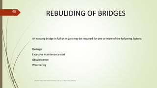 Inspection and maintenance of bridge | PPTX