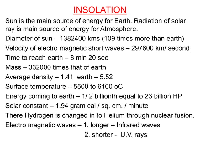 Insolation.ppt | Weather | Science