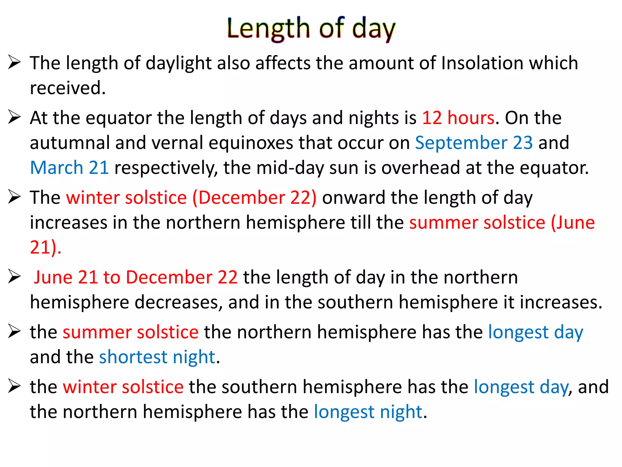 Insolation and heat budget | PPTX