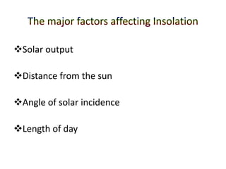 Insolation and heat budget | PPTX