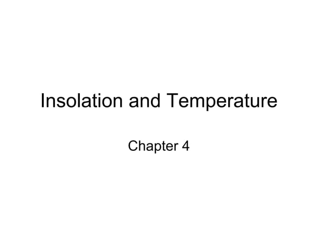 Insolation and temperature | PPT