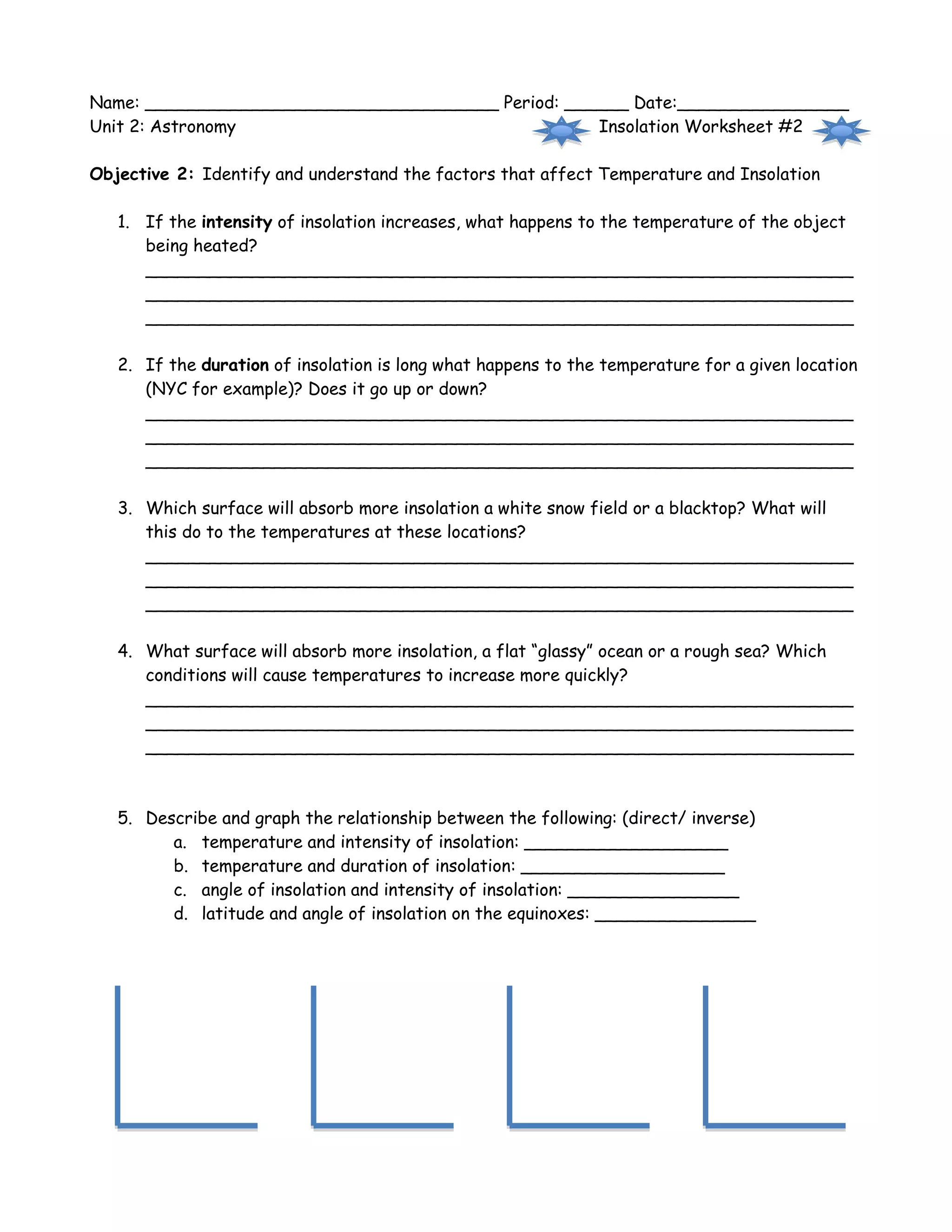 Insolation ws 2 | PDF