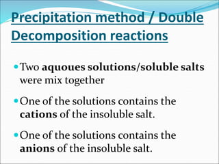 Insoluble salts | PPT