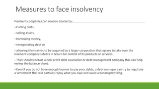 Insolvency and bankruptcy | PPTX