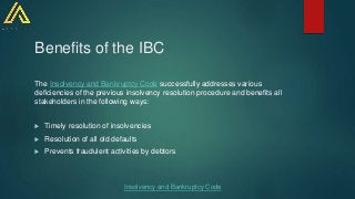 Insolvency and Bankruptcy Code | PPT