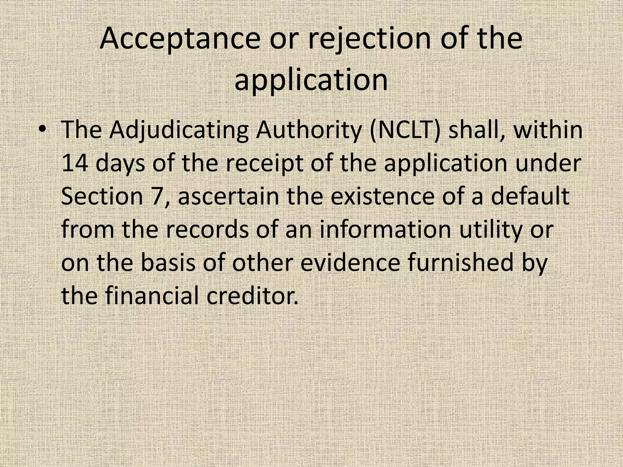 Insolvency and bankruptcy code, 2016 | PPTX