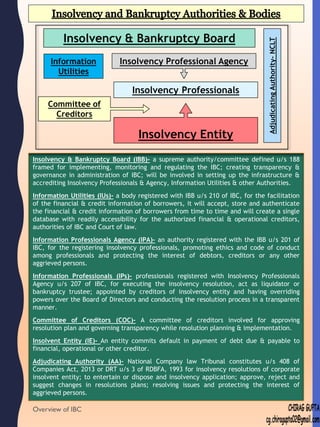 Insolvency & bankruptcy code an overview | PDF
