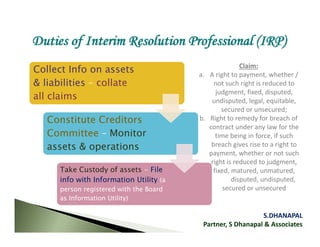 Insolvency resolution & liquidation for corporates | PDF