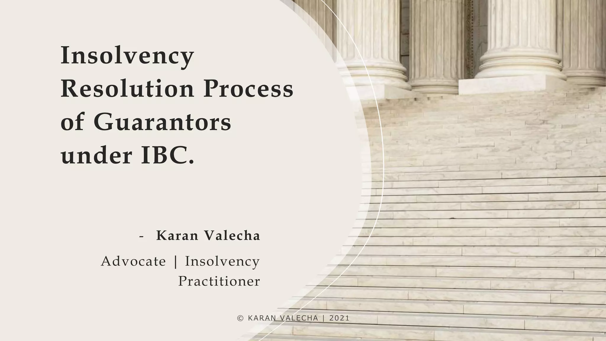 Insolvency Resolution Process of Guarantors under IBC | PPTX