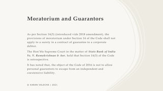 Insolvency Resolution Process of Guarantors under IBC | PPTX