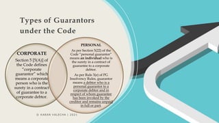 Insolvency Resolution Process of Guarantors under IBC | PPTX