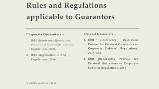 Insolvency Resolution Process of Guarantors under IBC | PPTX