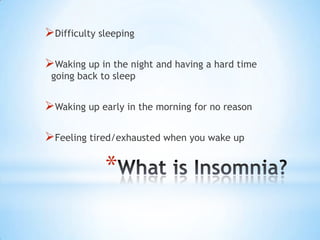 Insomnia | PPT