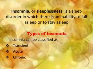 Insomnia | PPTX