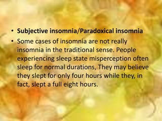 Insomnia | PPTX