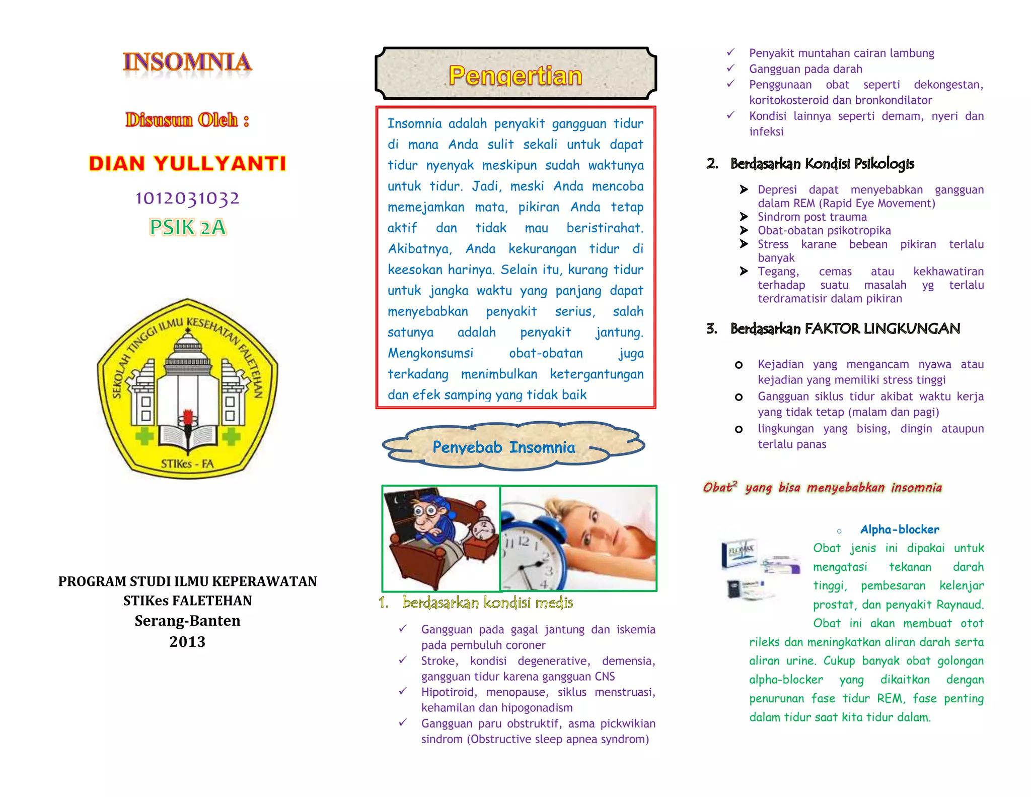 Leaflet Insomnia | DOCX