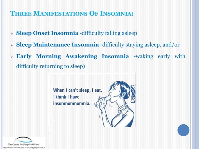 Insomnia - Common symptoms,causes and treatment | PPTX